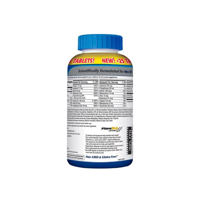 Multivitaminico Centrum Silver 50+ Hombre 275 Tabletas – Mis Vitaminas